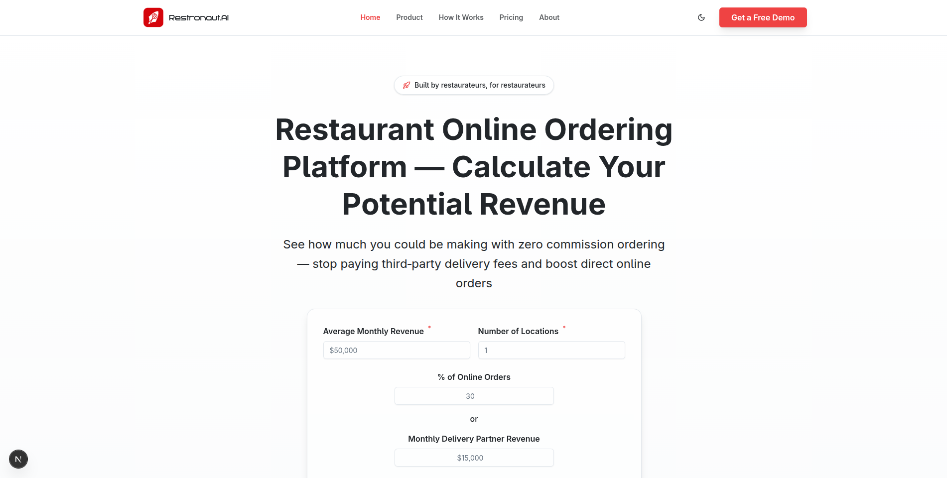 Restaurant Online Ordering Platform